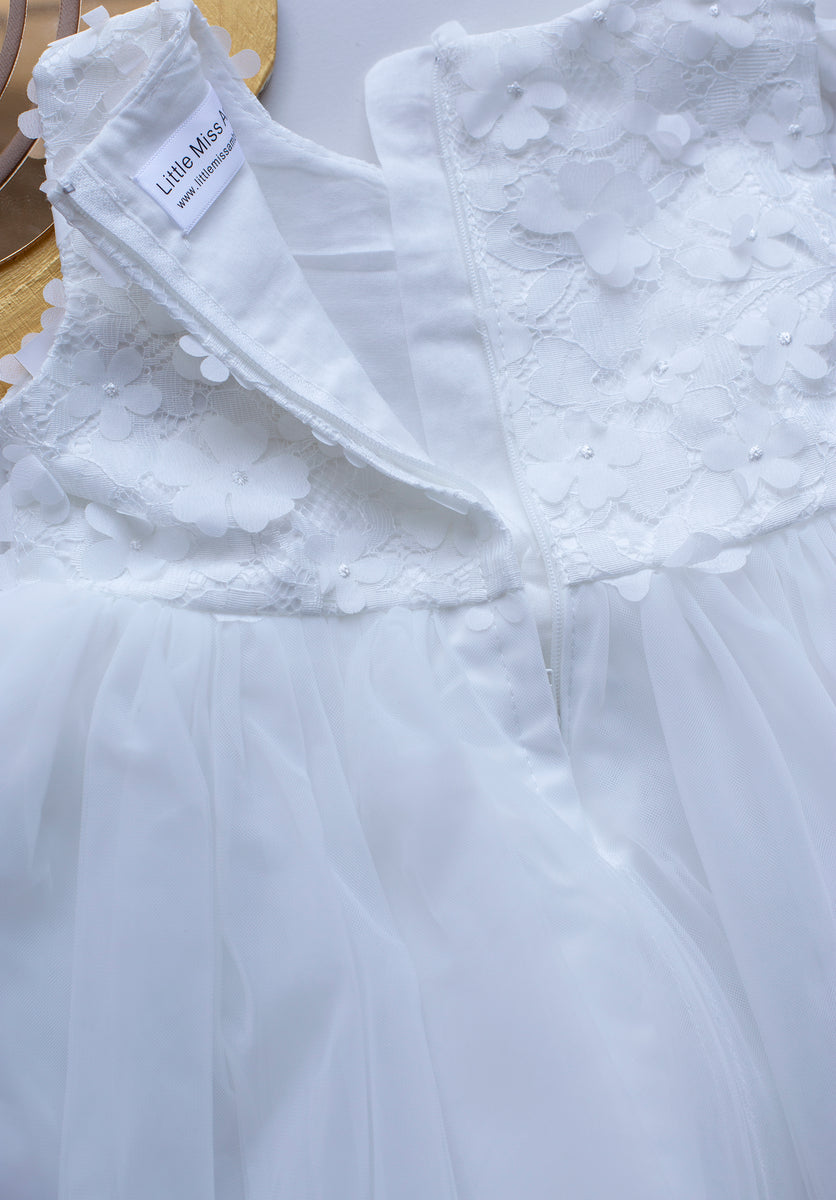 Calista flower lace dress – Little Miss Amberly